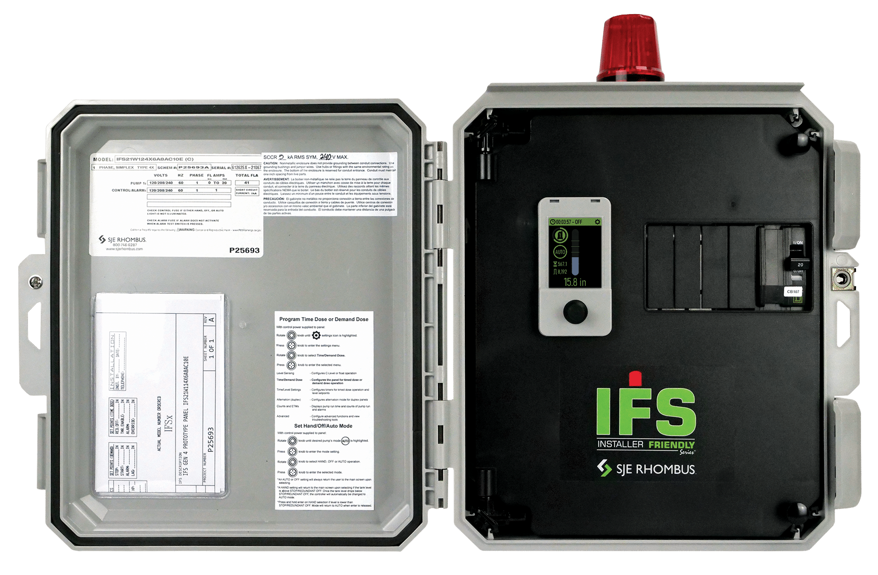 IFS Single Phase Simplex (IFN2*) - SJE Rhombus Control Products